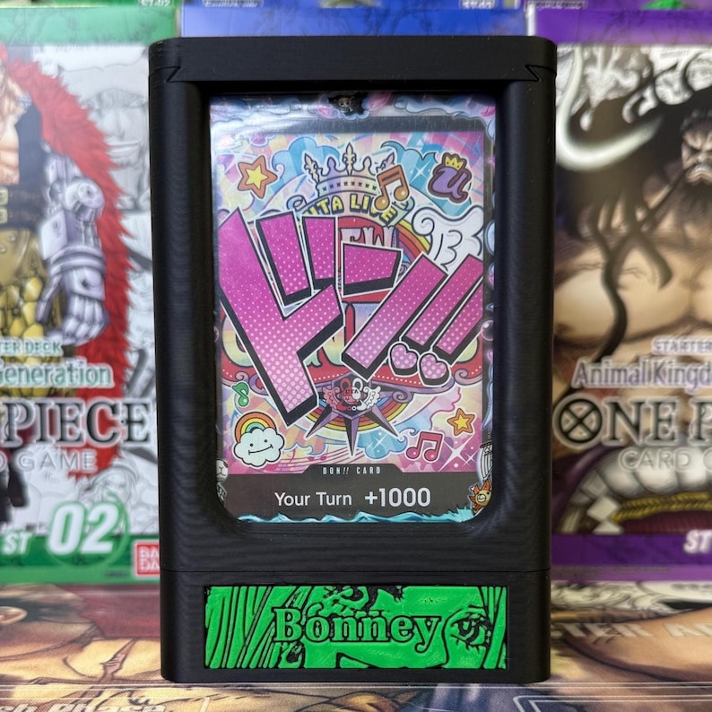 OPTCG Jewelry Bonney Themed Double Windowed Display Deck Box With DICE ...