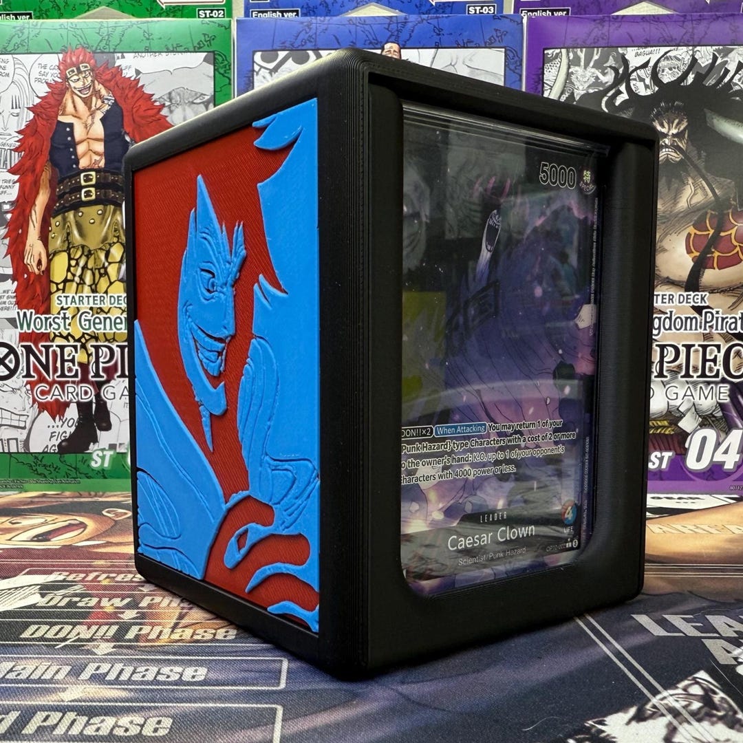 OPTCG DOUBLE WINDOWED Caesar Clown Themed Deck Box!!! - Etsy