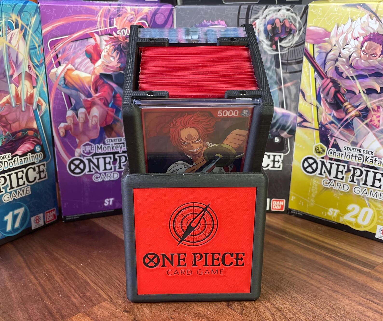 OPTCG DOUBLE WINDOWED Red Haired Shanks Themed Deck Box!!! - Etsy