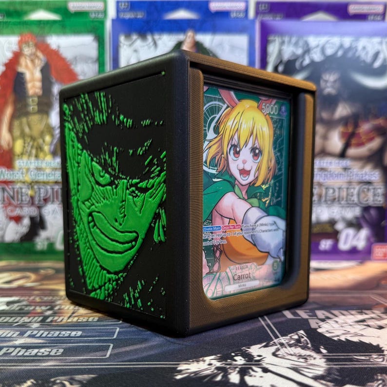 OPTCG DOUBLE WINDOWED Roronoa Zoro/dracule Mihawk OP12 Themed Deck Box ...