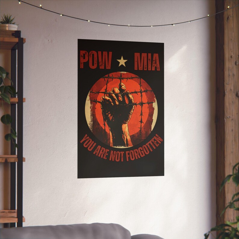 POW MIA Posters, Military Decor, Remembrance Wall Art, Veterans Day ...