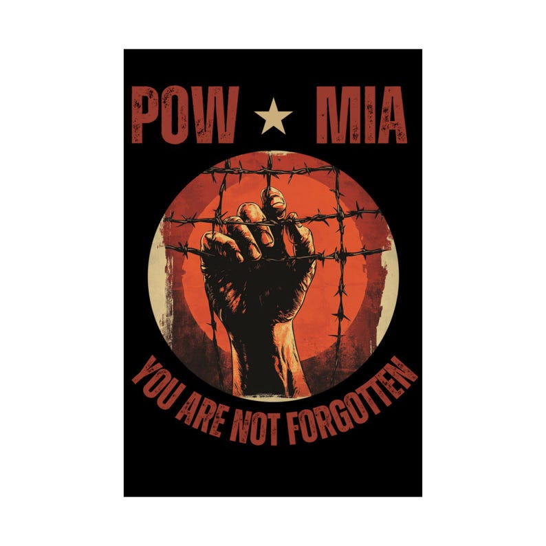 POW MIA Posters, Military Decor, Remembrance Wall Art, Veterans Day ...