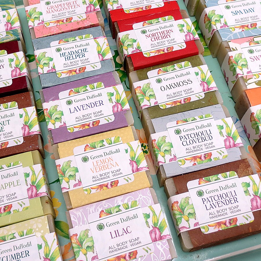 Lemon Verbena Bar Of Soap Green Daffodil Citrus Herbal Etsy