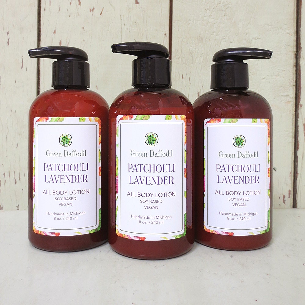 Patchouli Lavender Soy Hand & Body Lotion Green Daffodil - Etsy