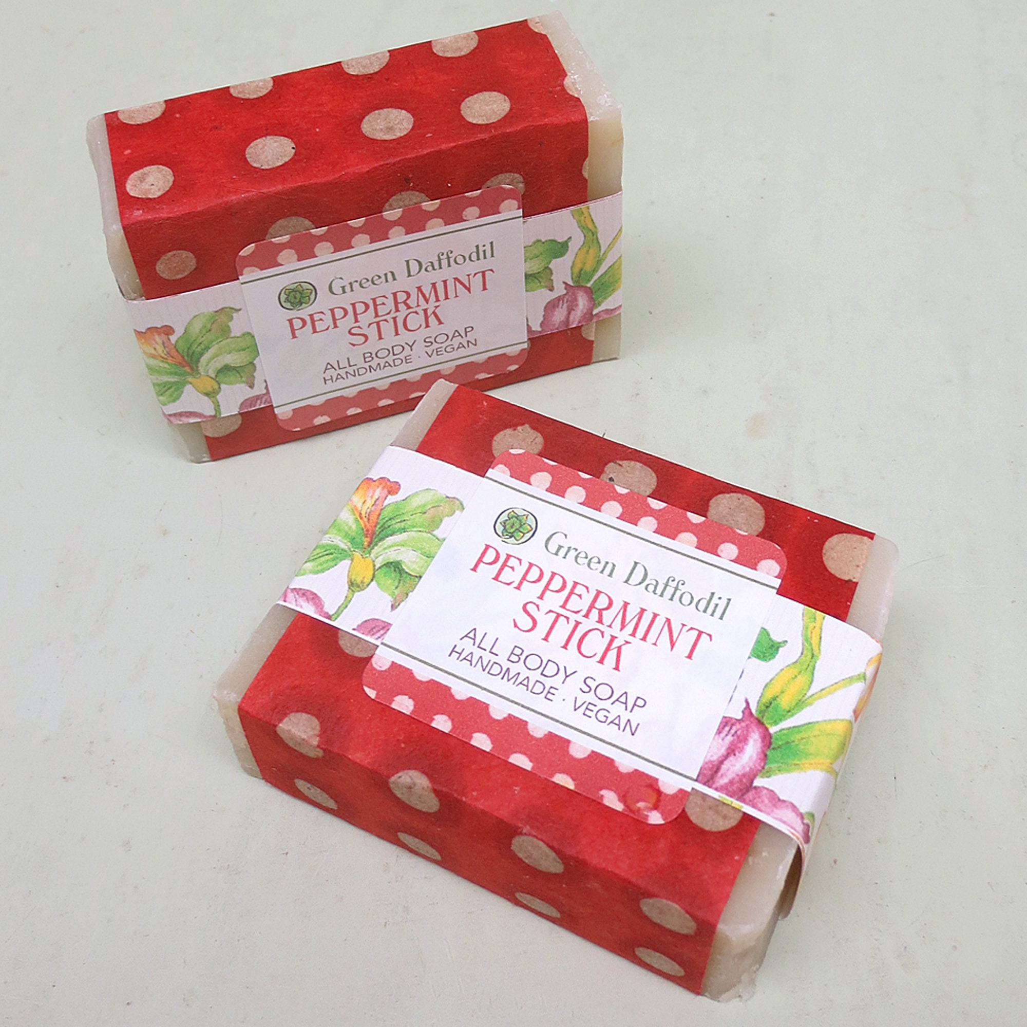 Peppermint Stick Soap - Vegan Essential Oil Holiday Gift - Etsy