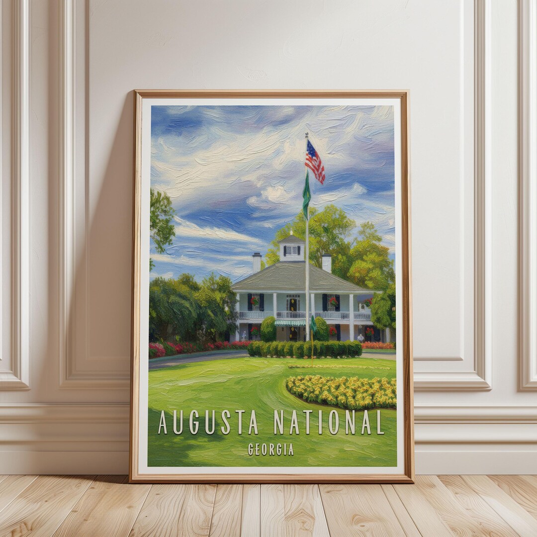 Augusta National Golf Print | Magnolia Drive | Augusta Clubhouse ...