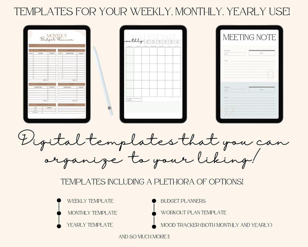 2025-2026 All-in-one Digital Planner is Used for Every Day, Weekly ...