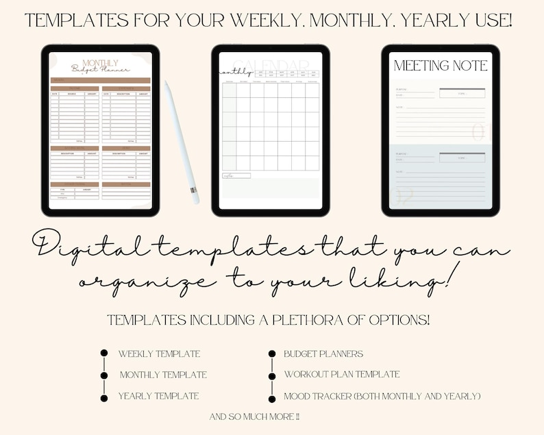 2025-2026 All-in-one Digital Planner is Used for Every Day, Weekly ...