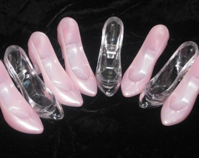 DESTASH//PINK PLASTIC HIGH HEEL SHOES/CLEAR PLASTIC HIGH HEEL SHOES - Etsy