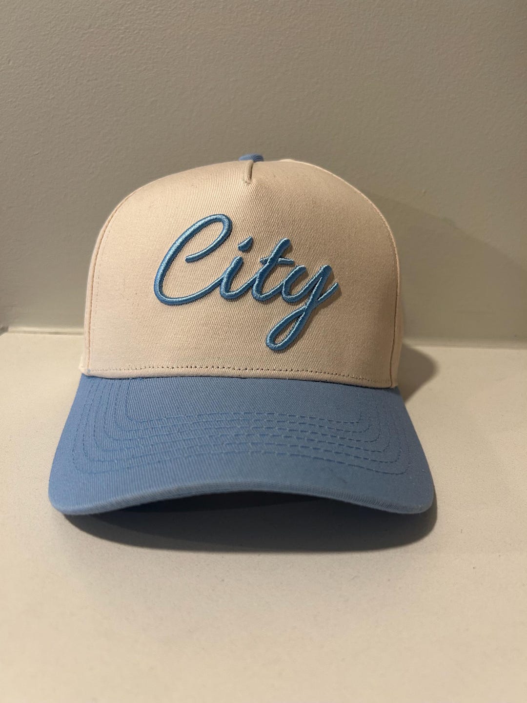 Simple Minimialist City Hat - Sky Blue in Manchester City Style - Etsy