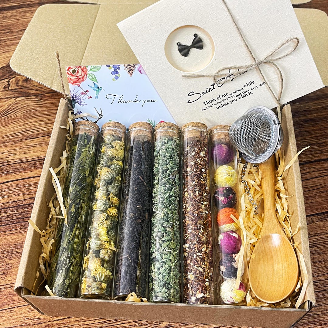 Luxury Tea Gift Set – 12 Herbal Loose Leaf&bloom Tea Sampler | Wellness ...