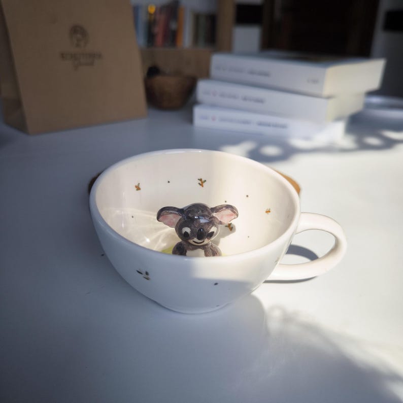 Koala Mug, Cute Koala Coffee Cup, Ceramic Koala Tea Mug, Hand Painted ...