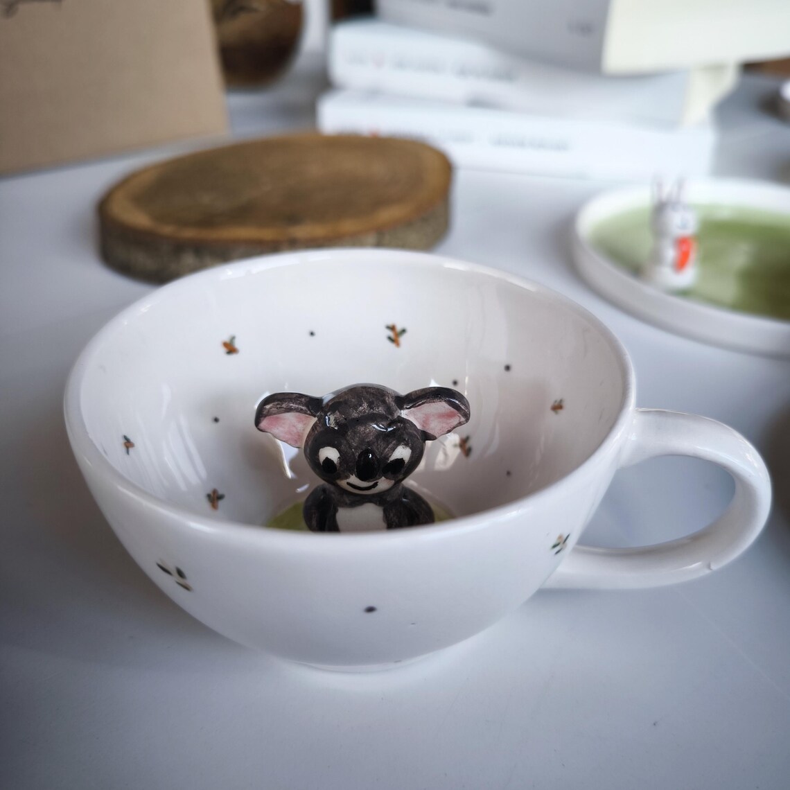 Koala Mug, Cute Koala Coffee Cup, Ceramic Koala Tea Mug, Hand Painted ...