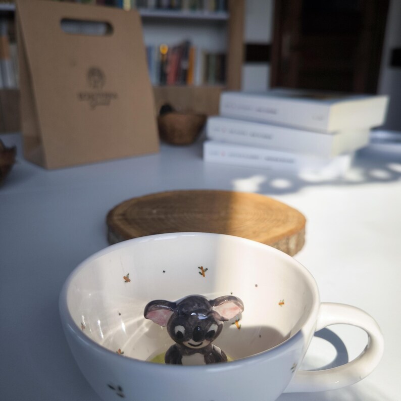 Koala Mug, Cute Koala Coffee Cup, Ceramic Koala Tea Mug, Hand Painted ...