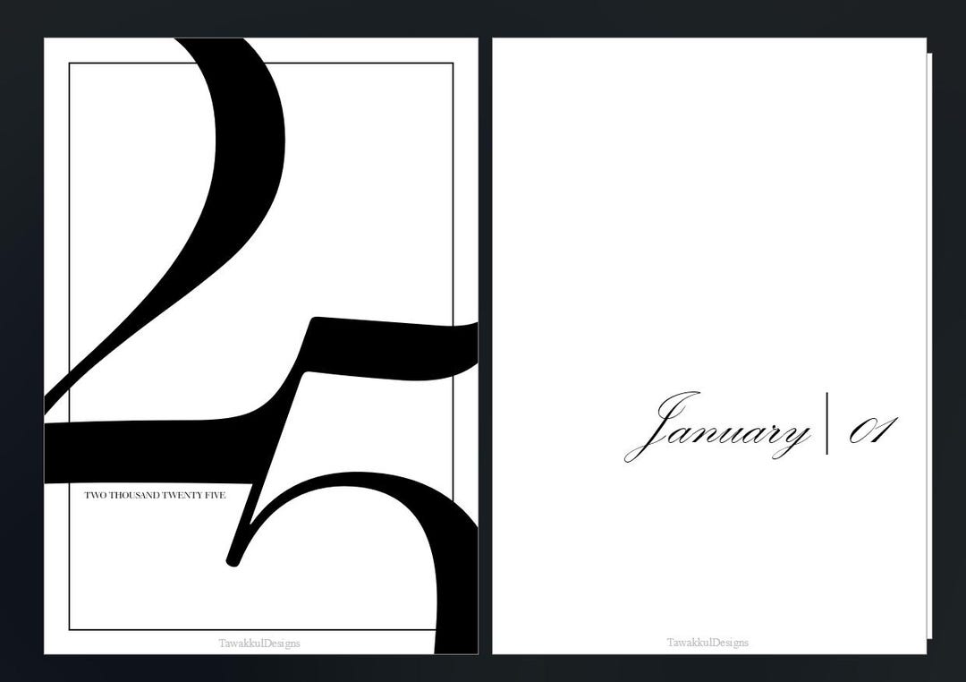 A5 2025 | Minimalistic Monthly Dashboard Inserts {JAN - DEC} | Digital ...