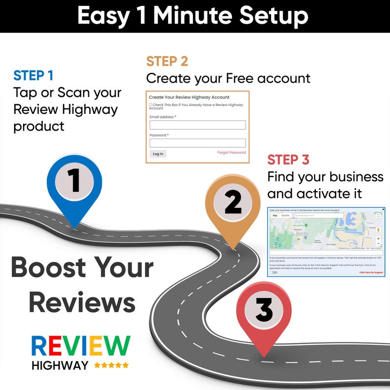 Google Review Tap Card - Reusable Smart Tap NFC & QR Code Sign Card ...