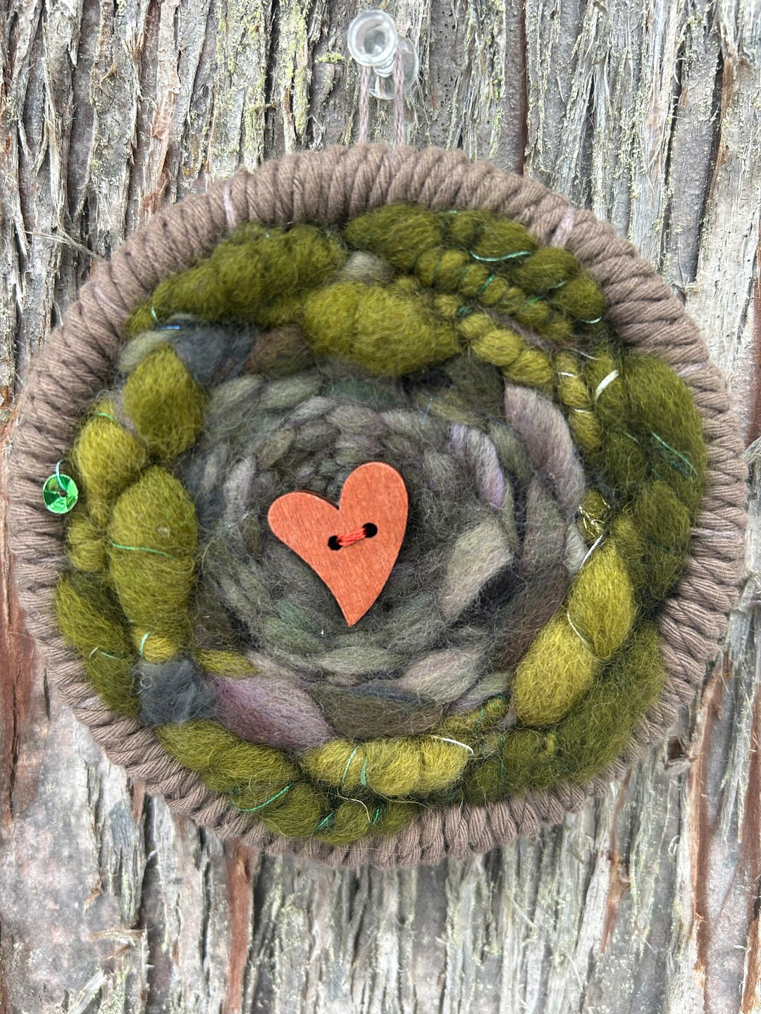 Forest Love 4 Inch Hand Woven Tapestry/ Wall Hanging/ Xmas Decor With ...