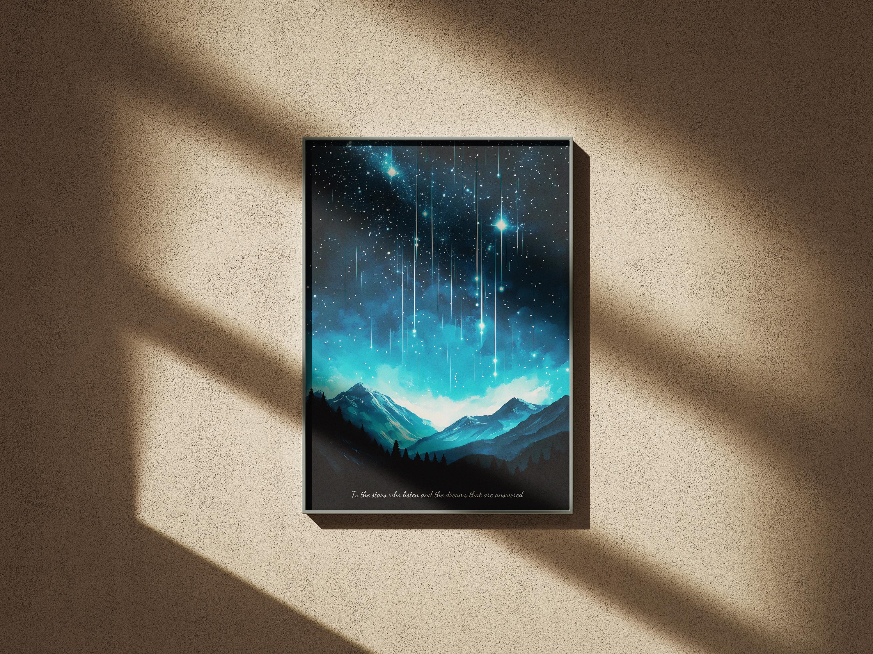 Custom to the Stars Wall Art, Velaris Travel Poster, ACOTAR Night Court ...