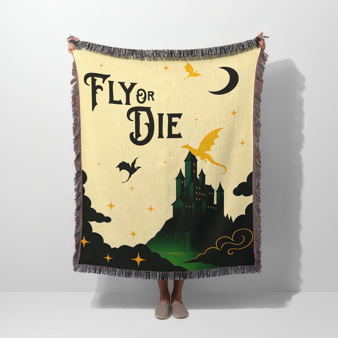 Woven Blanket Fourth Wing Inspired Dragon Rider Throw - Etsy