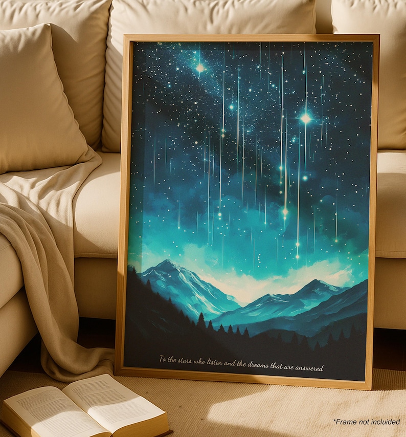 Custom to the Stars Wall Art, Velaris Travel Poster, ACOTAR Night Court ...