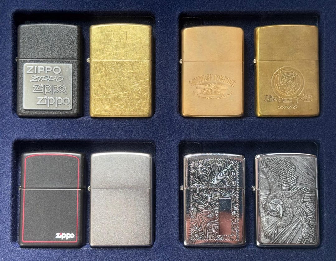 Collection of 8 Beautifull Zippo Lighters - Etsy