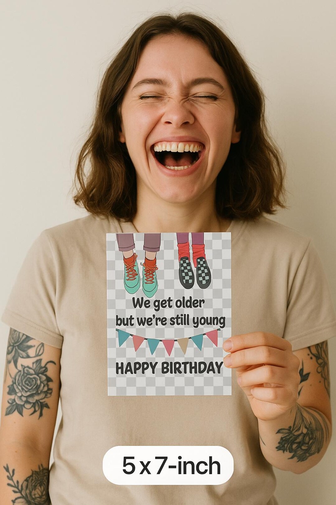 Emo Birthday Card, Elder Emo Greeting Card, Emo Music Gift, Emo ...