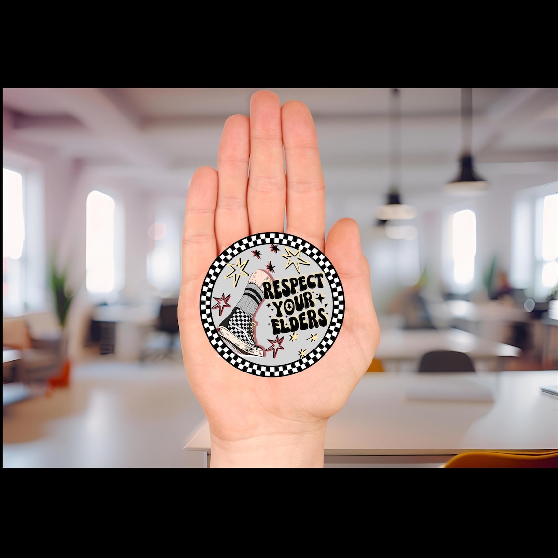 Nostalgic Design Respect Your Elders Sticker Featuring Vans Shoes Great ...