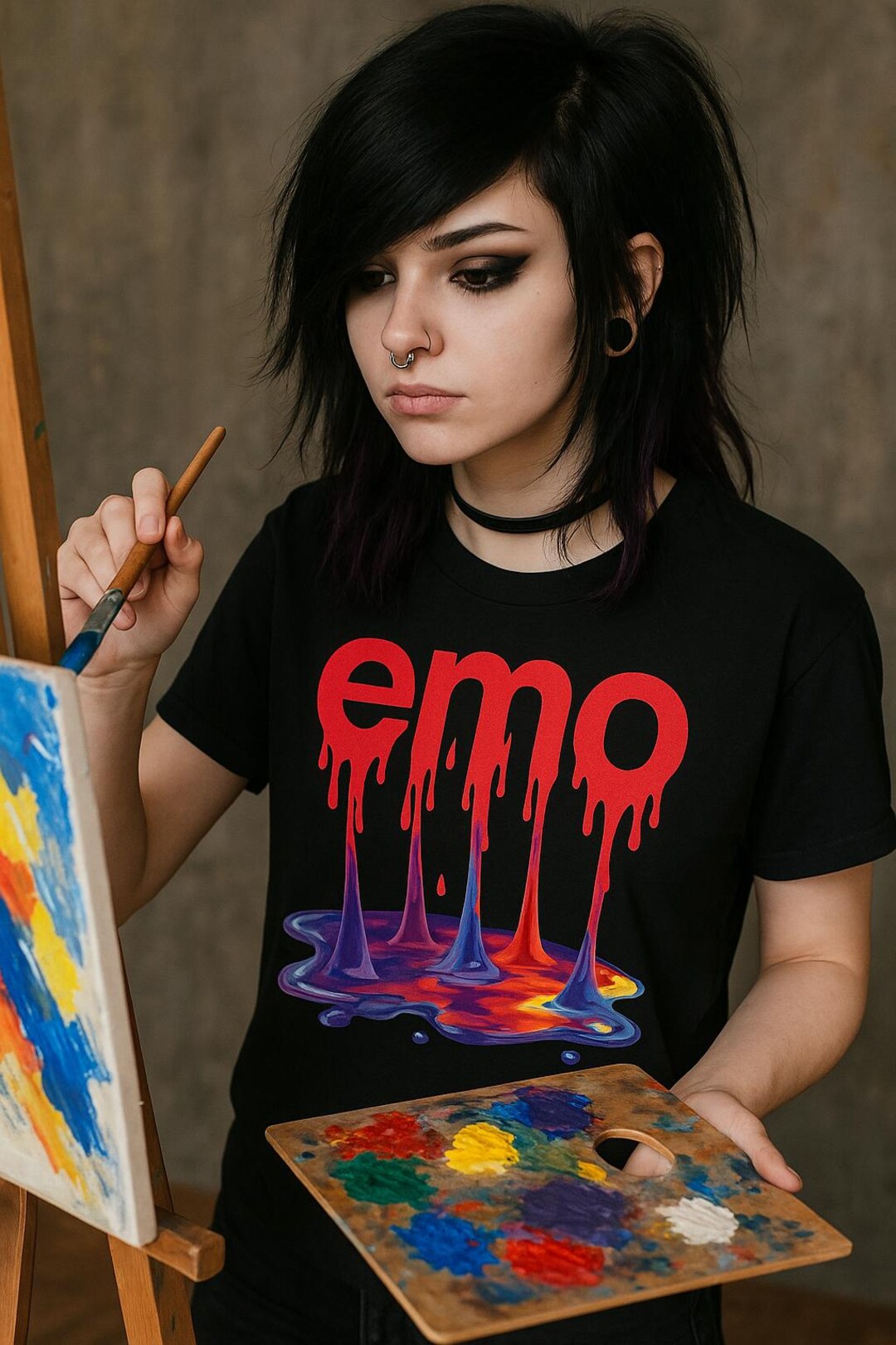 Black Emo Drip Tee, Elder Emo Shirt, Emo Clothing, Emo Kid Gift, It Was ...