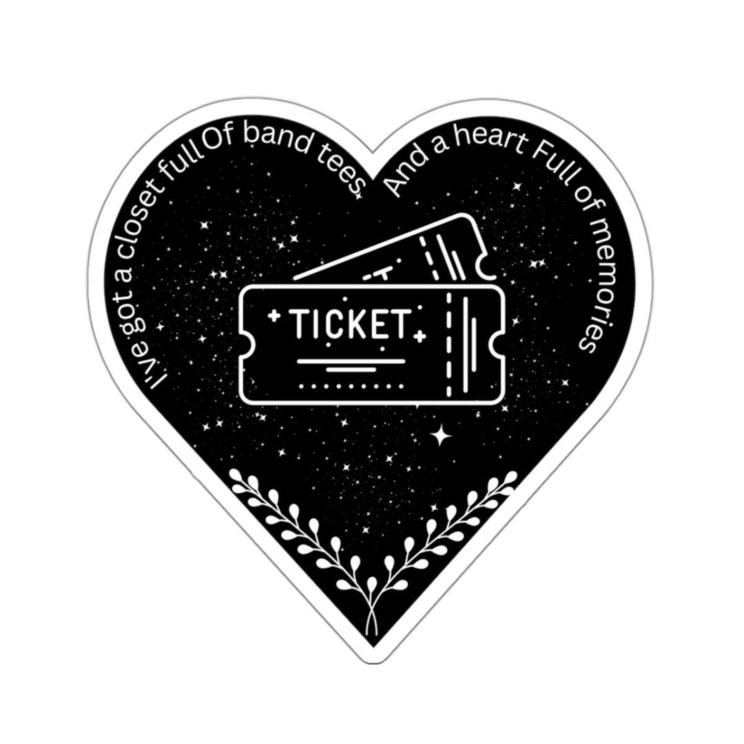 Elder Emo Heart Sticker: Concert Ticket Memories - Etsy