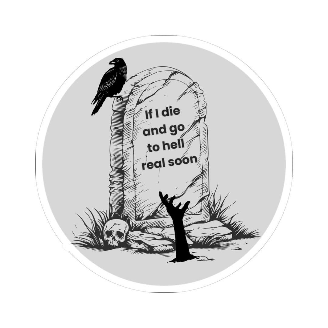 Elder Emo Tombstone Sticker: Glossy Vinyl Decal - Etsy