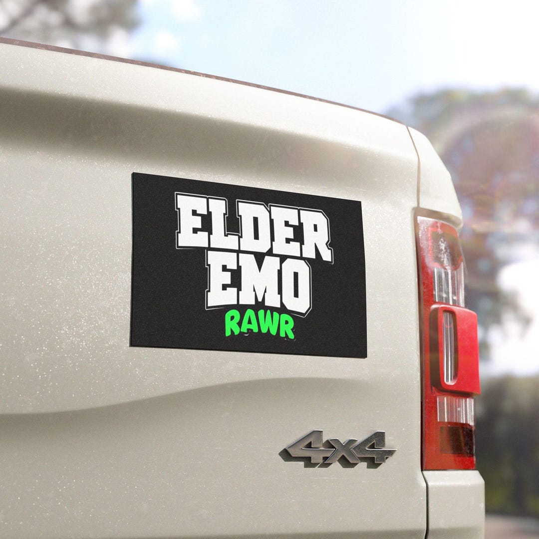 Elder Emo Car Magnet: All-weather Bumper Sticker - Etsy