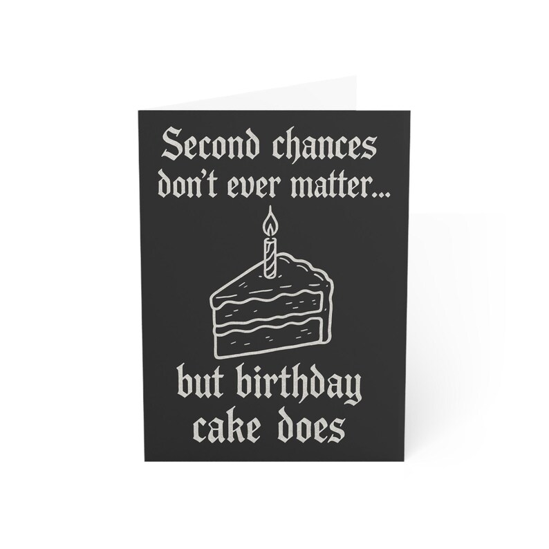 Emo Birthday Card: "second Chances" Black Card - Warped Tour Throwback ...