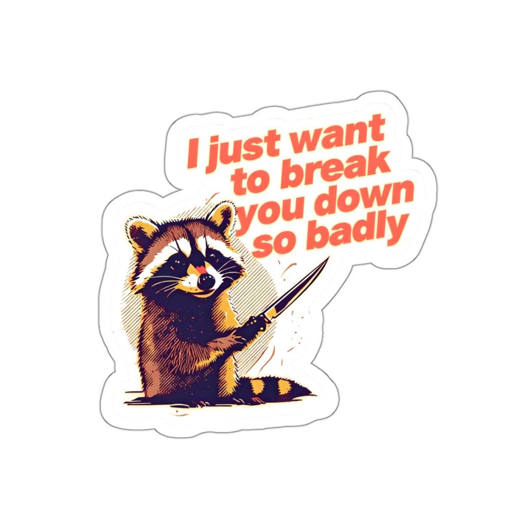 TBS Inspired Racoon Vinyl Sticker: Indie Rock Laptop Decal - Etsy