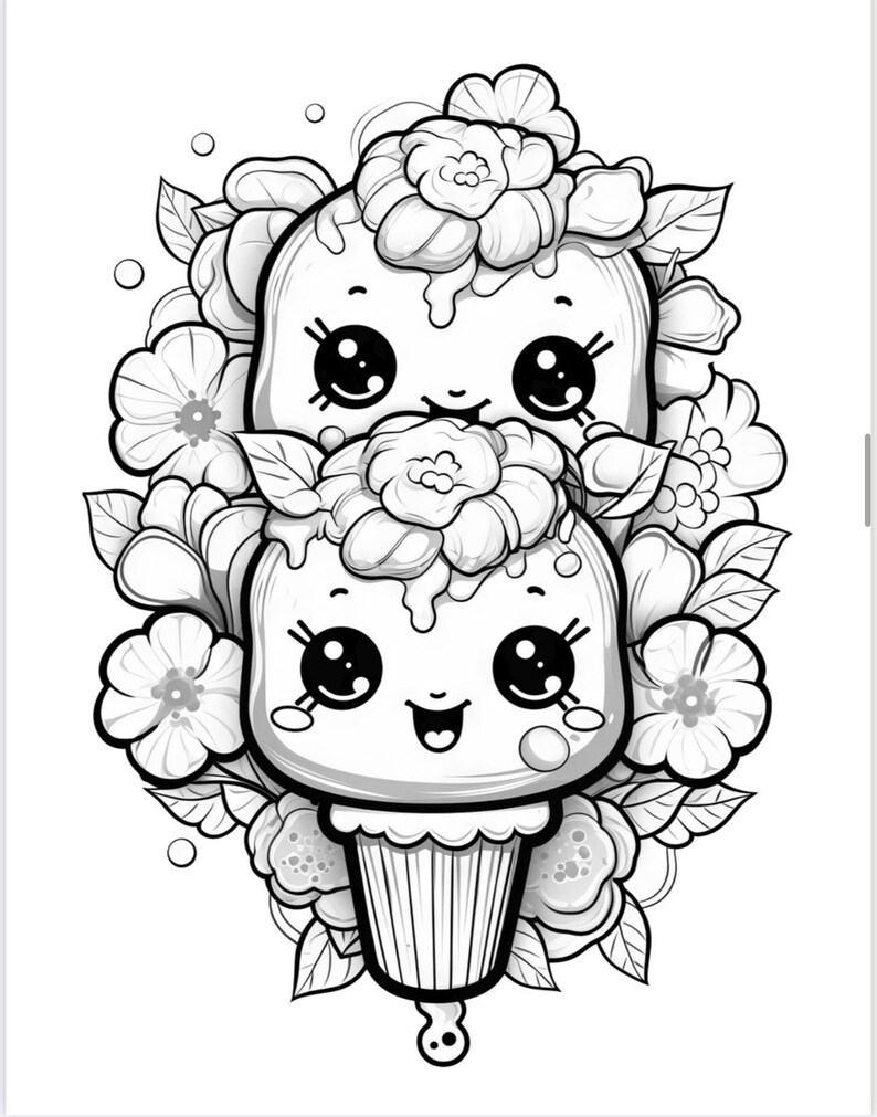 KAWAII SWEAT TREATS (26 Cute & Cozy Coloring Pages) - Etsy Australia
