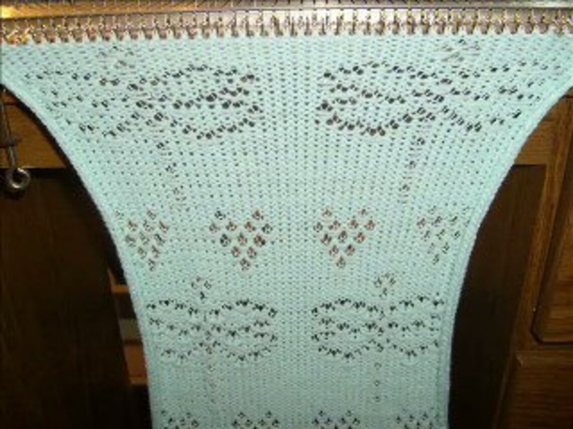 Dragonfly Afghan MACHINE Knitting Pattern PDF & Instant Download VIDEO ...