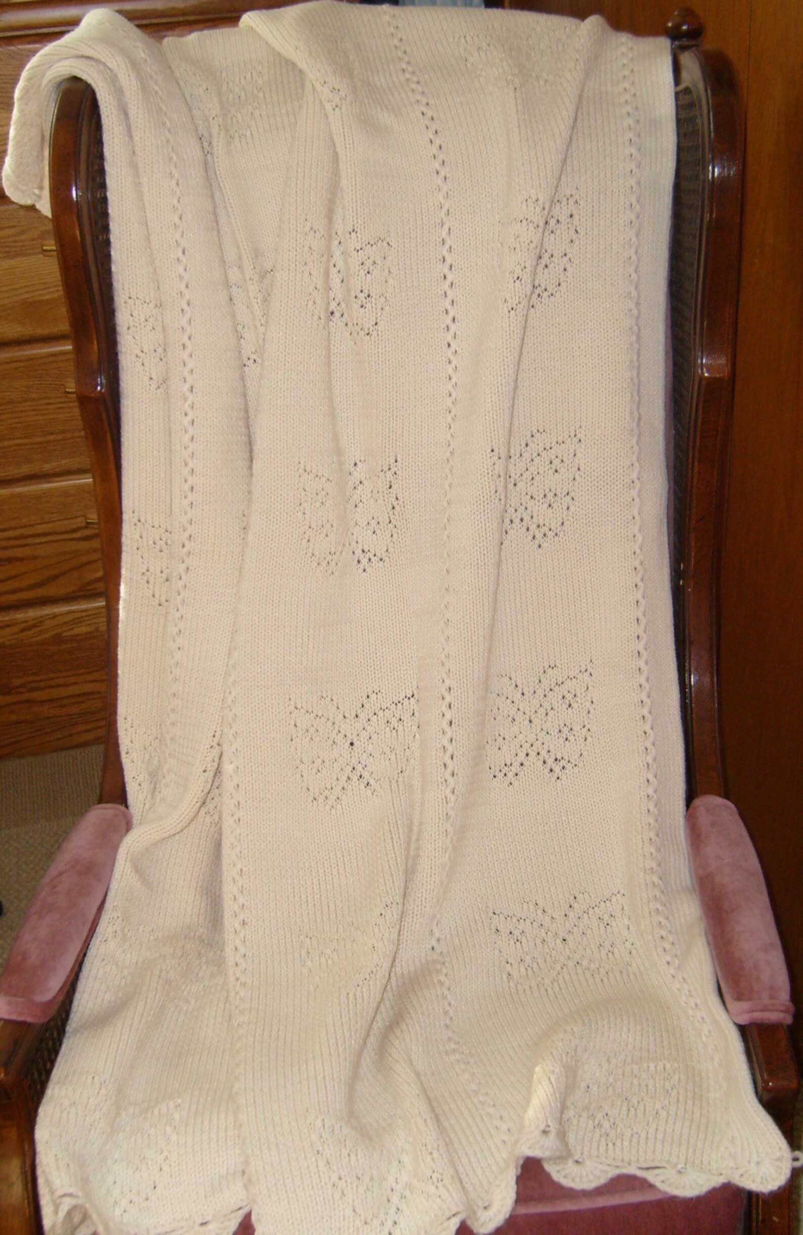 Butterfly Heaven Afghan MACHINE Knitting Pattern PDF & Instant Download ...