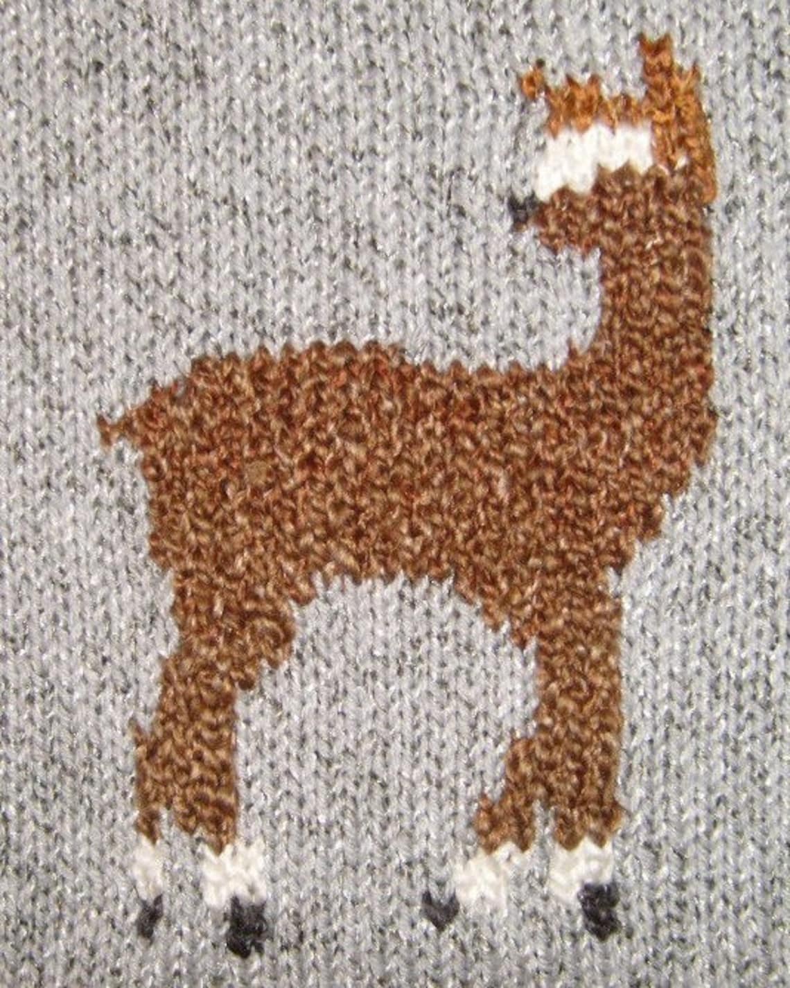 Grazing Alpacas Hand Knitting Pattern PDF & VIDEO Tutorial - Etsy
