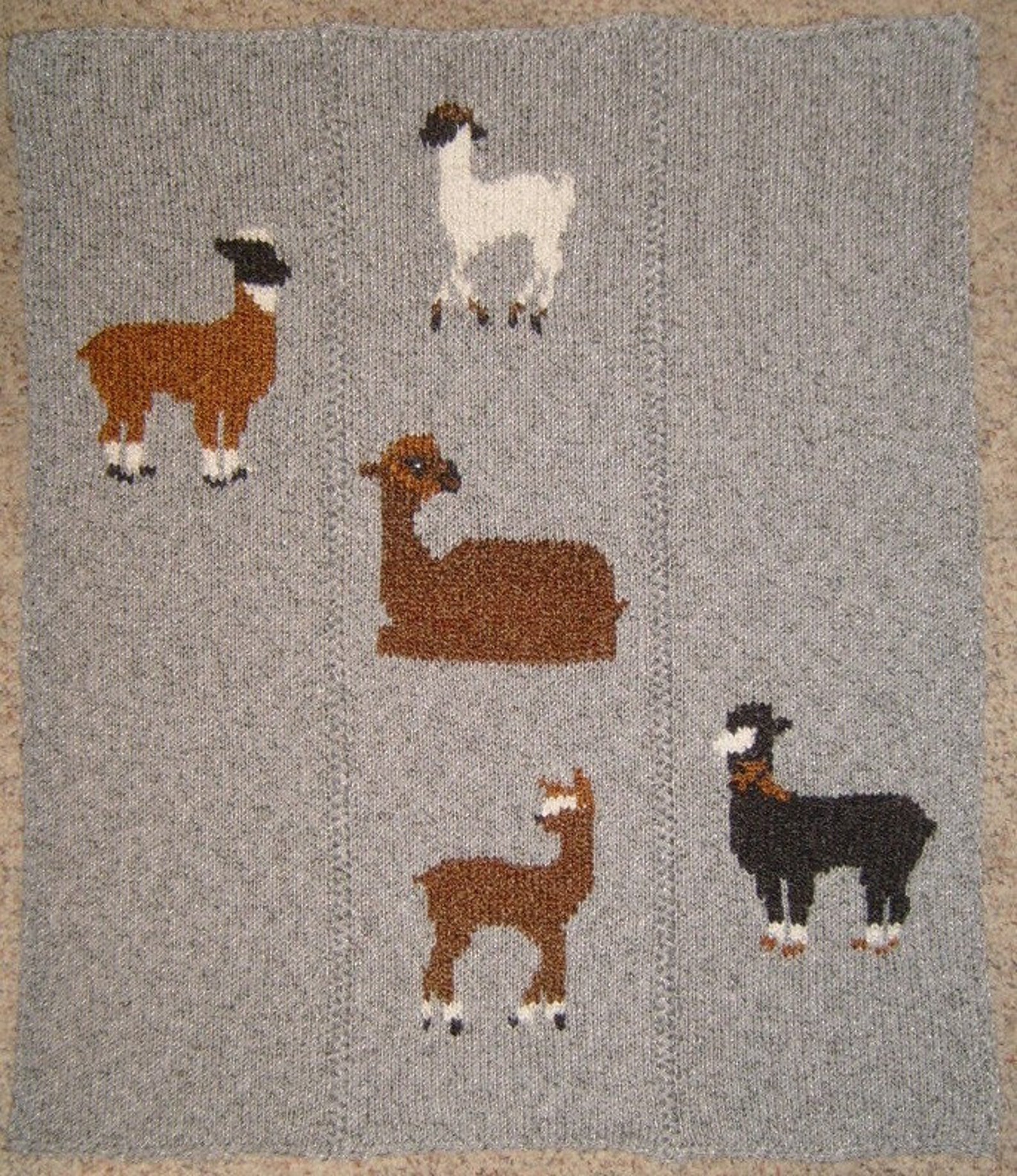 Grazing Alpacas Hand Knitting Pattern PDF & VIDEO Tutorial - Etsy