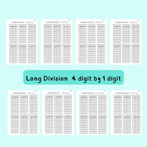 Division Worksheets for 3rd, 4th and 5th Grade, Long Division With 3,4 ...