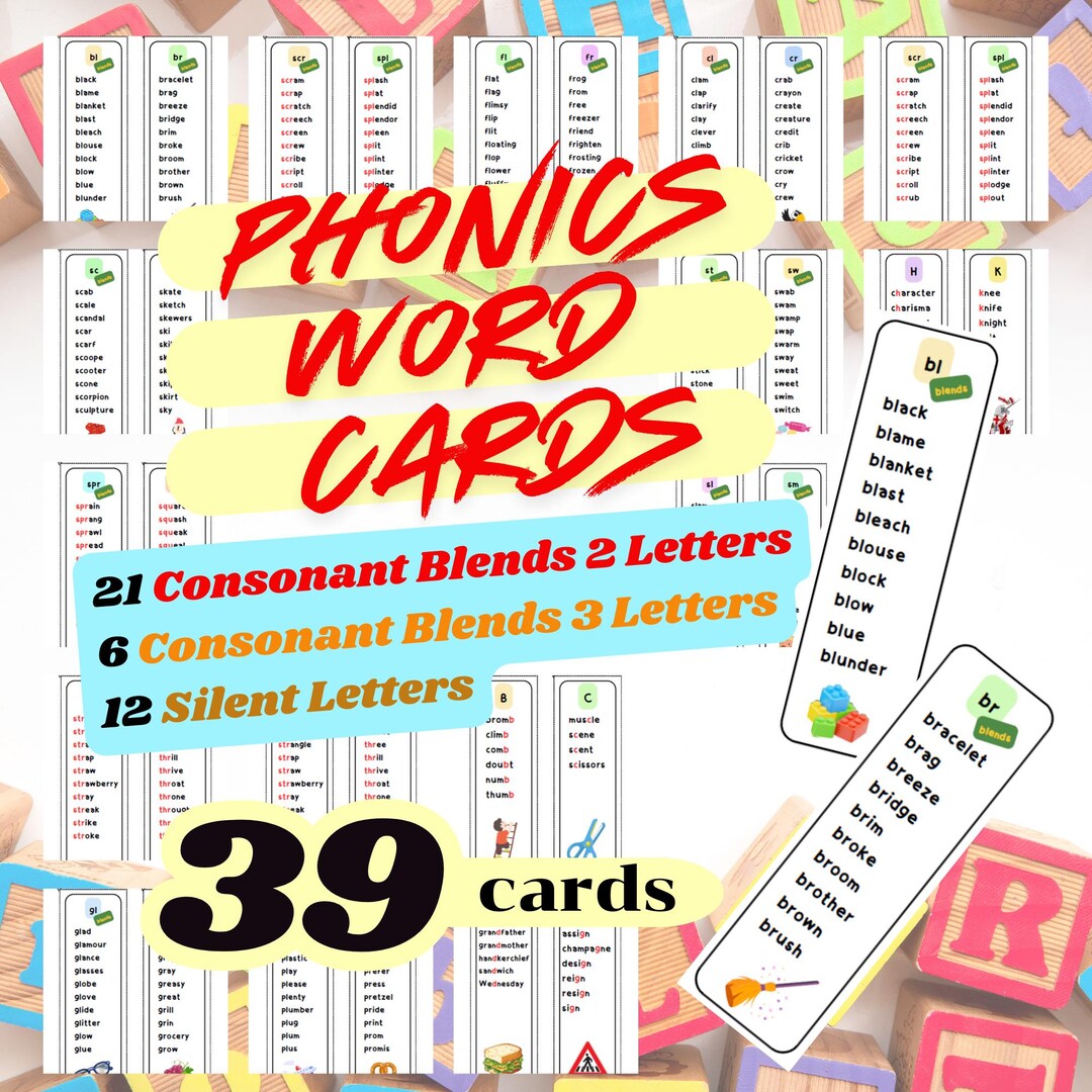 Phonics Cards Printable, Phonics Word Cards, Learn to Read CVC Words ...