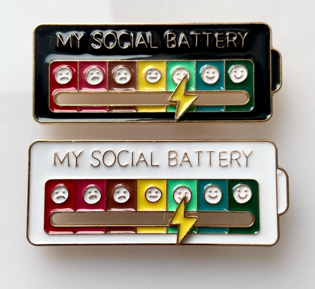 Pin „MY SOCIAL BATTERY“ Adhs Adhd Emaille Pins Enamel Mental Health ...