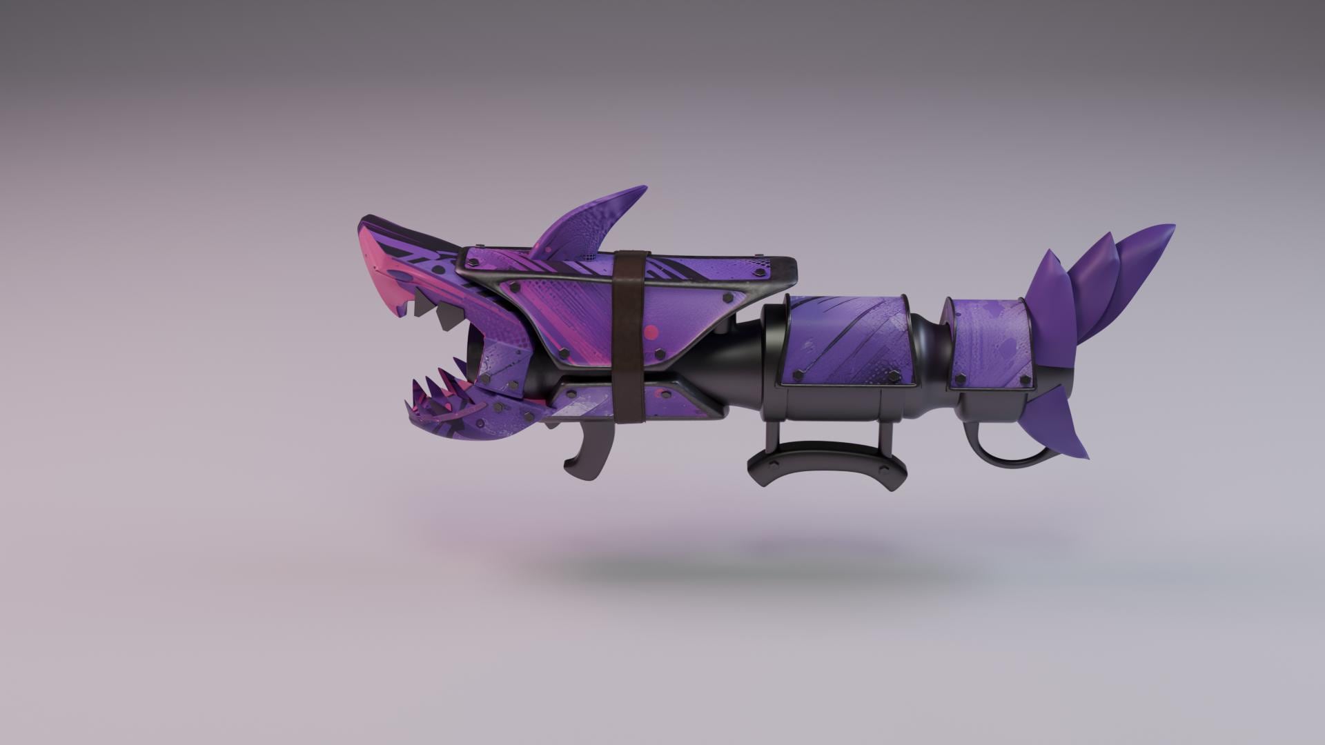 Jinx’s Rocket Launcher “fishbones” 3D Printing / Game Asset Files ...