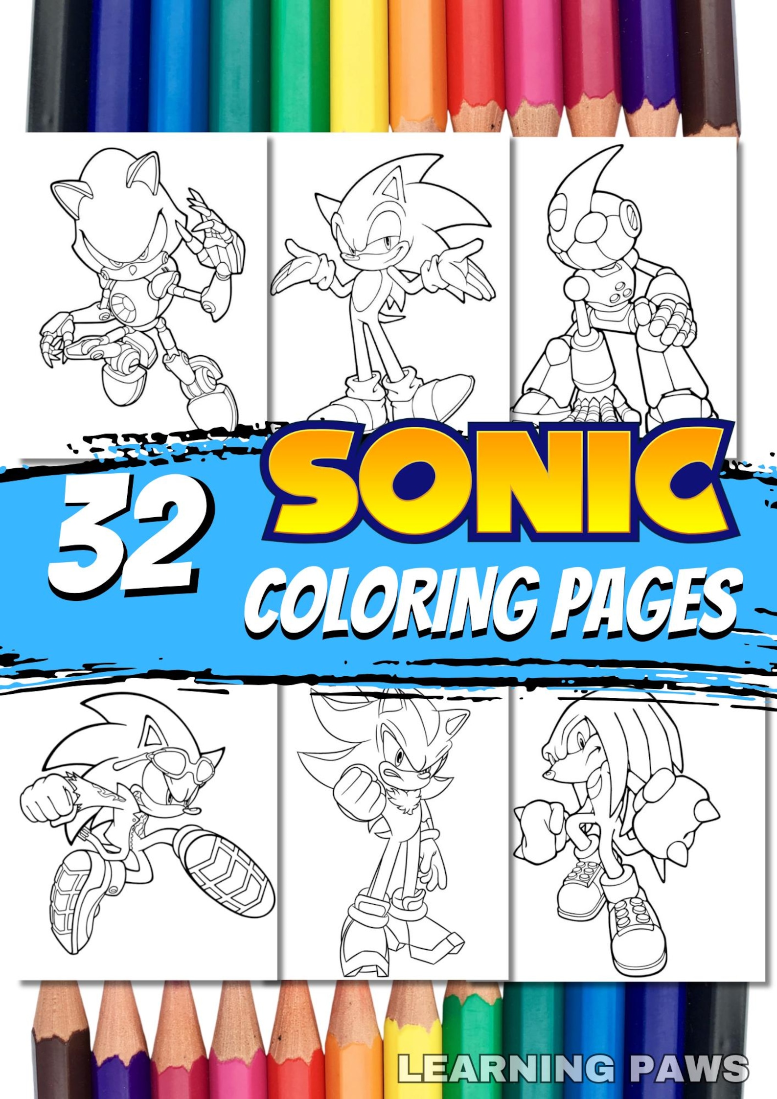 32 SONIC Colouring Pages: A Versatile Activity for All Ages / Sonic and ...