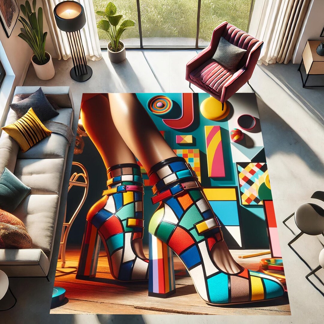 Shoe Rug, Sneakerhead Rug, Stiletto Shoe Rug, Gift Rug for Women ...