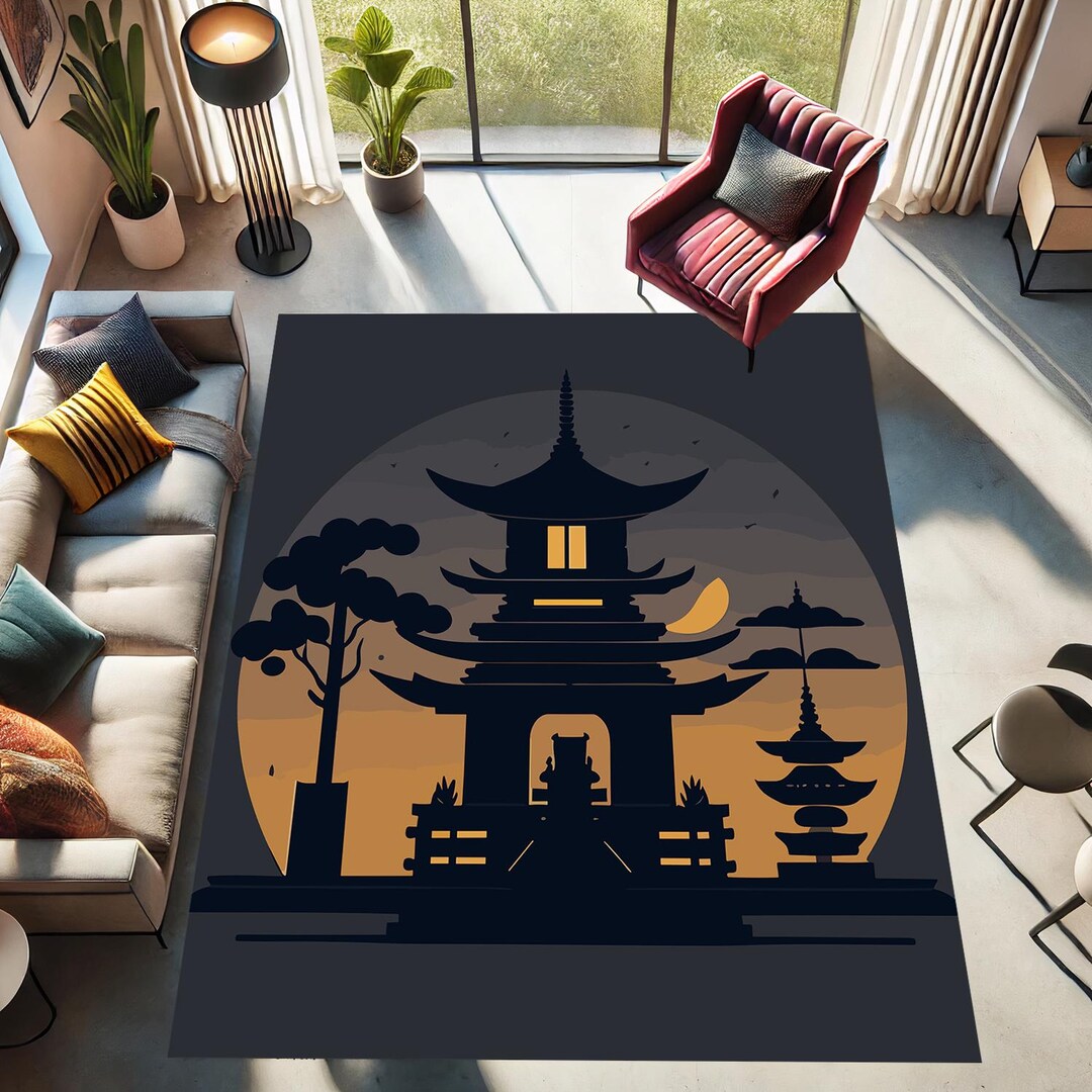 Far East Rug, Temple Rug, Japanese House Rug, Gift Rug, Best Selling ...
