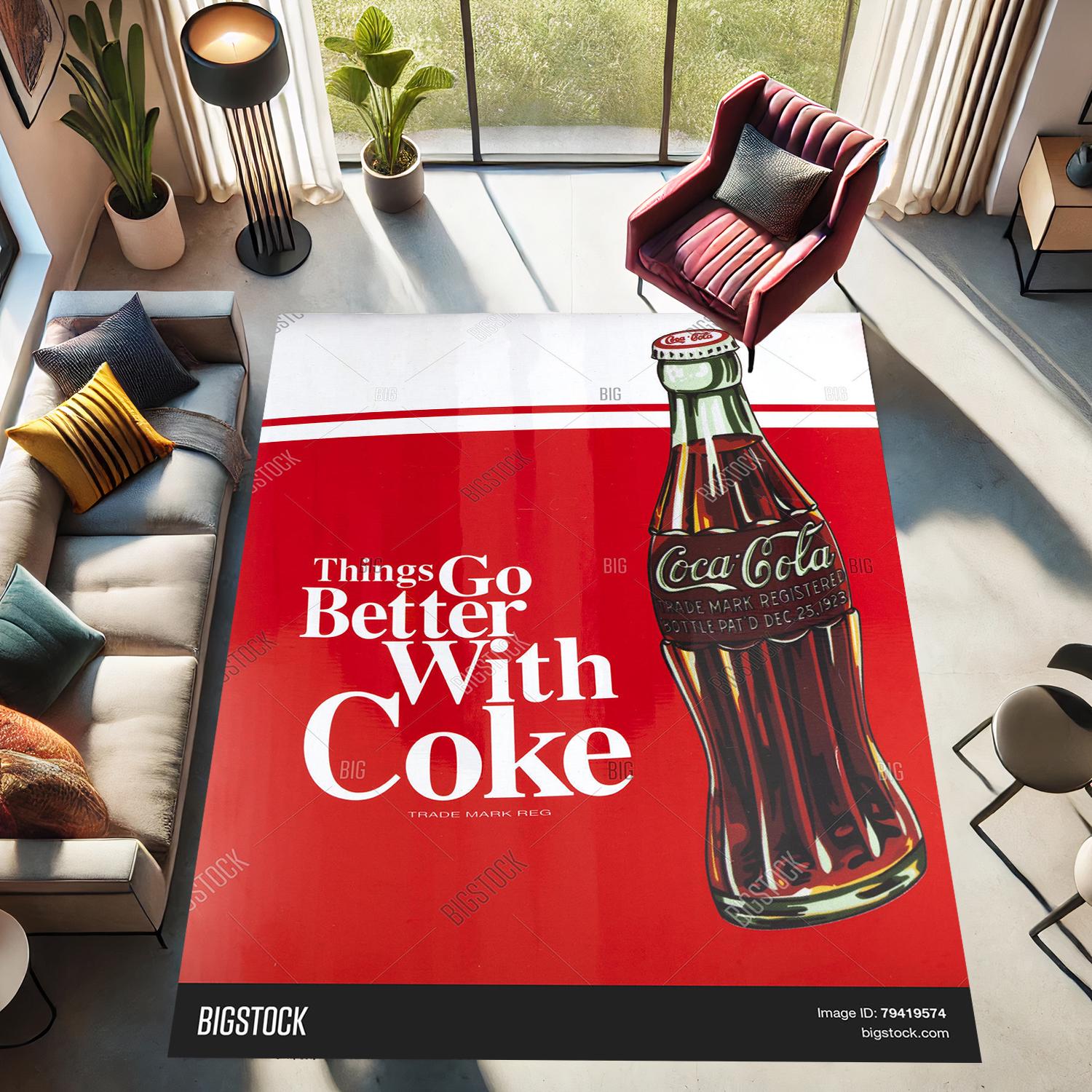 Coca Cola Rug, Coca Cola Poster Rug, Exhibition Rug, Trend Rug, Best ...