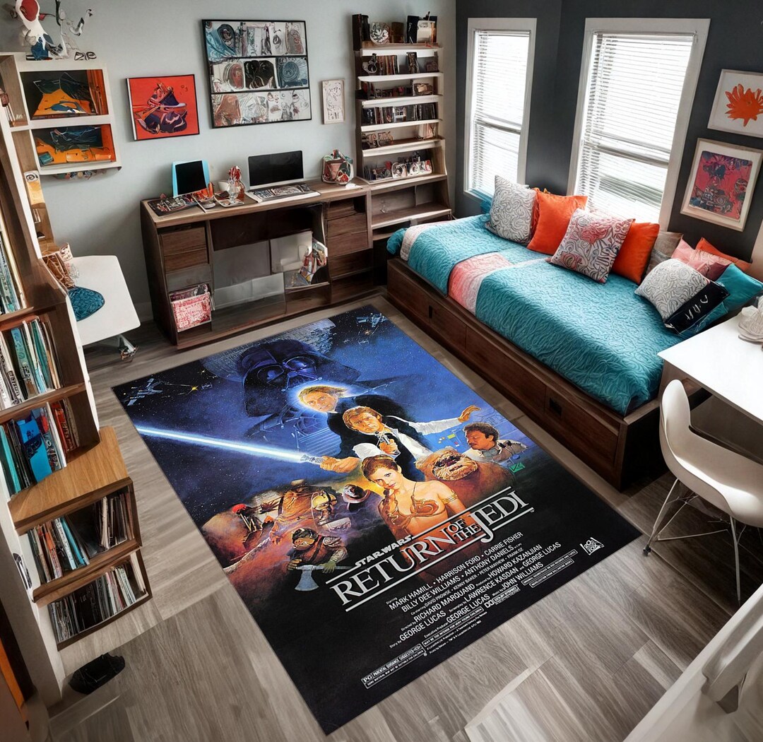 Star Wars Characters, Star Wars Rug, Darth Vader Rug, Star Wars Themed ...