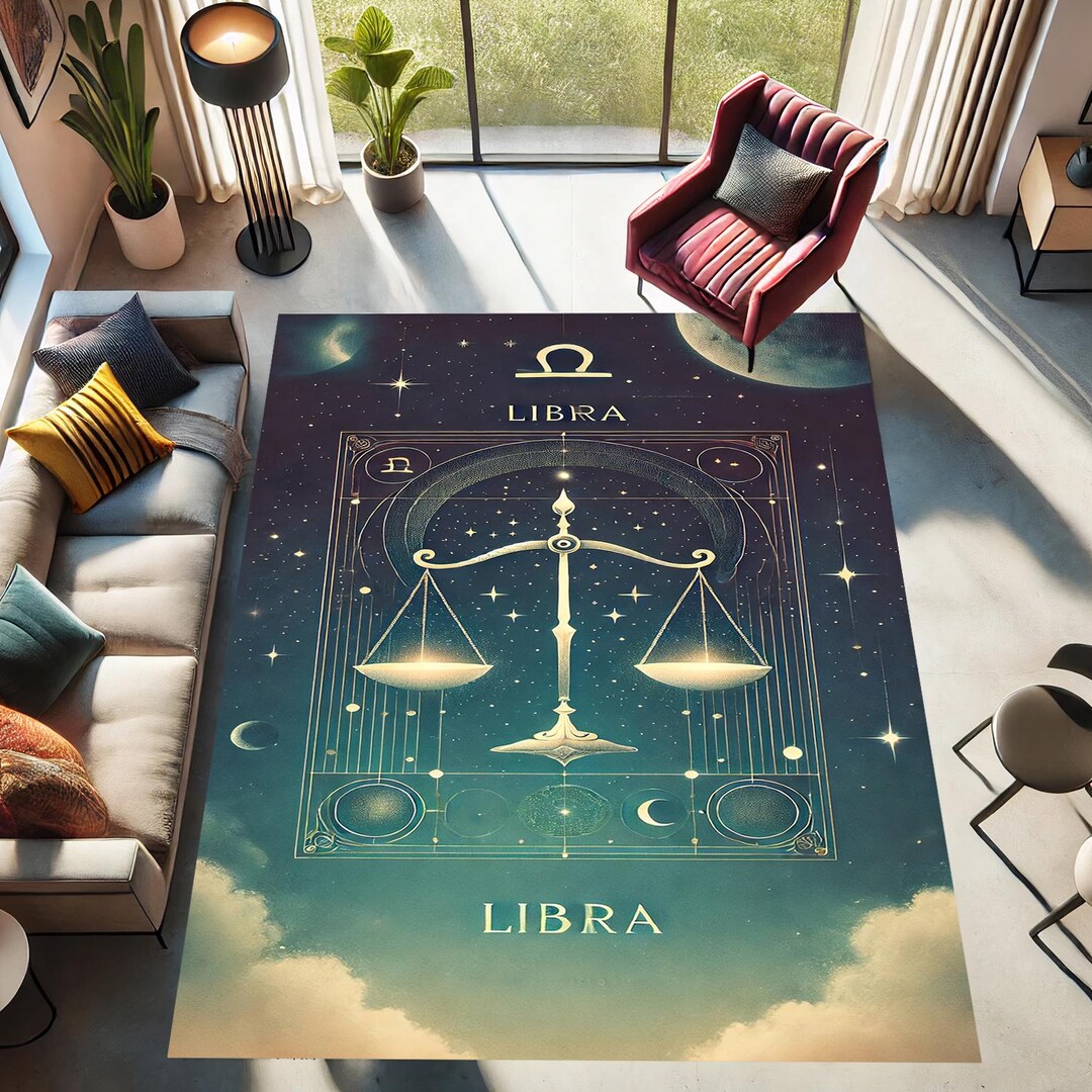 Zodiac Rug, Libra Rug, Tarot Rug, Gift Rug, Best Selling Rug, Trend Rug ...