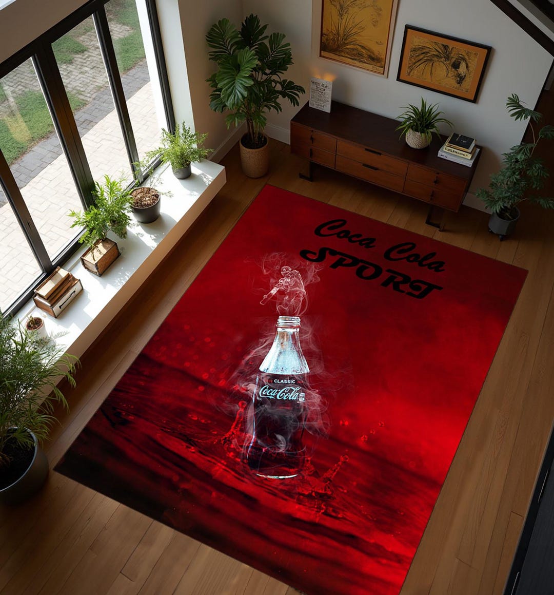 Coca Cola,bottle Pattern,coca Cola Sport Rug, Coke Rug, Coke Gift ...