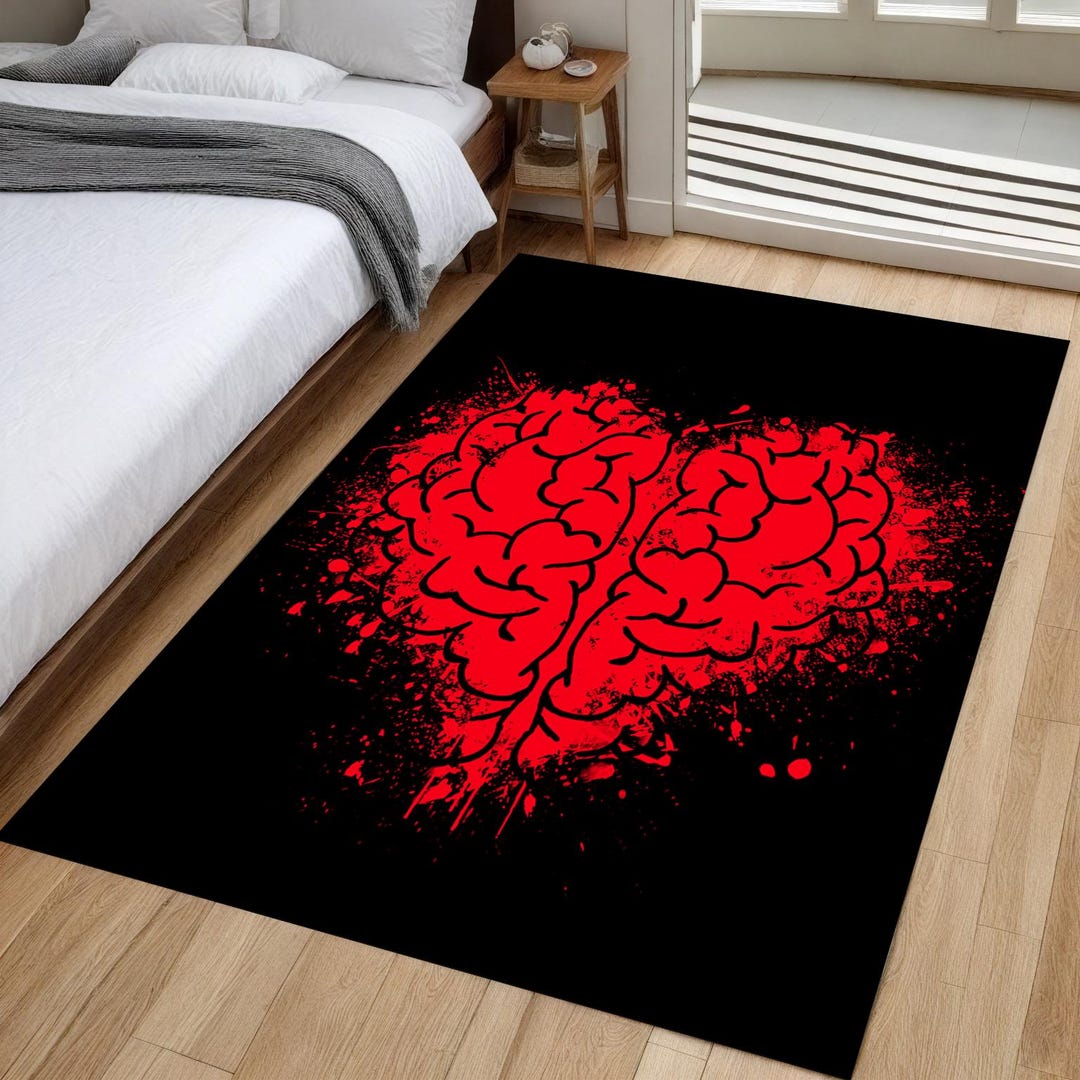 Love Rug, Brain and Heart Rug, Logic and Love Rug, Best Selling Rug ...